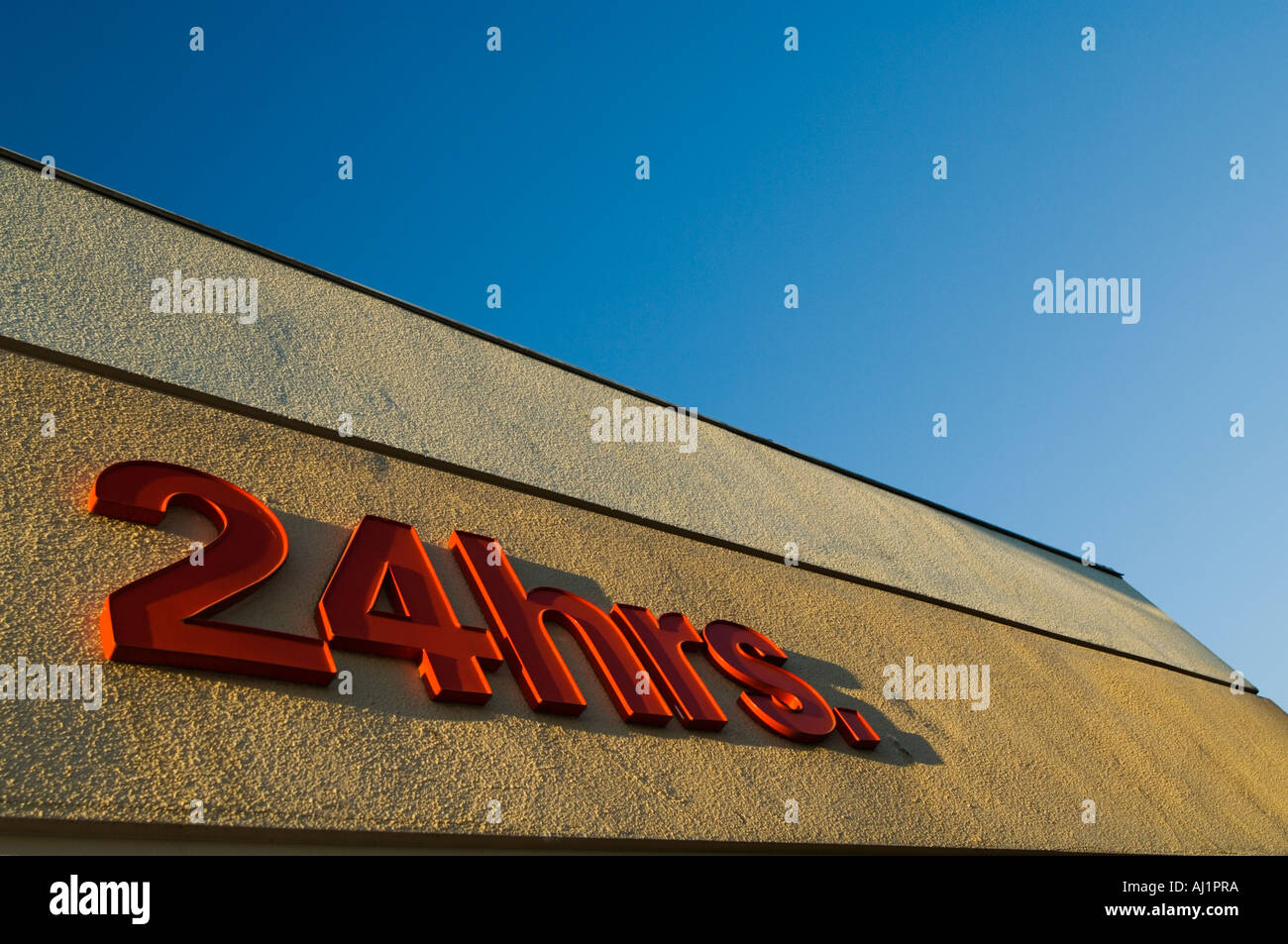 Signs, 24 Hours Stock Photo - Alamy