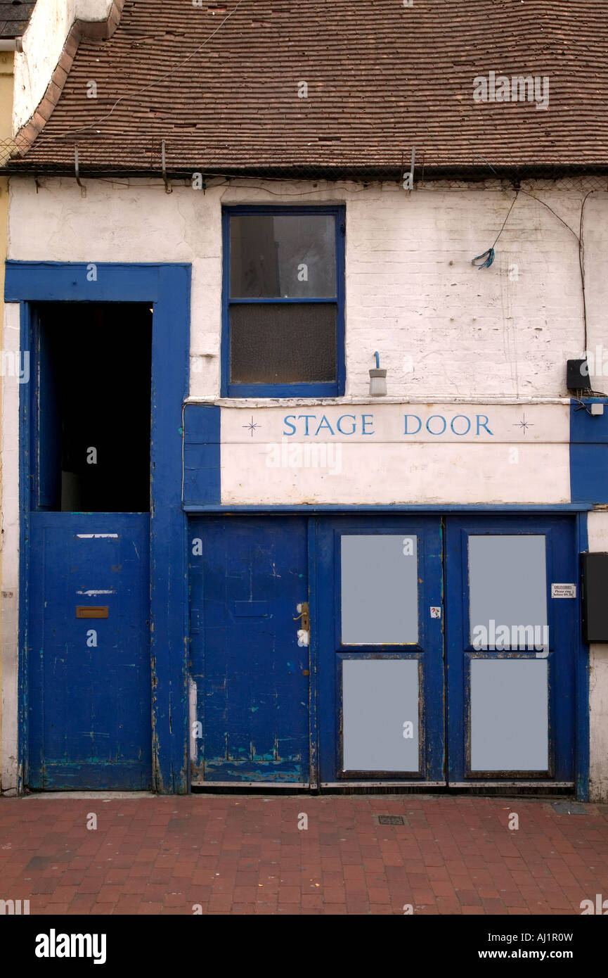 Stage door entrance to an old theatre Stock Photo - Alamy
