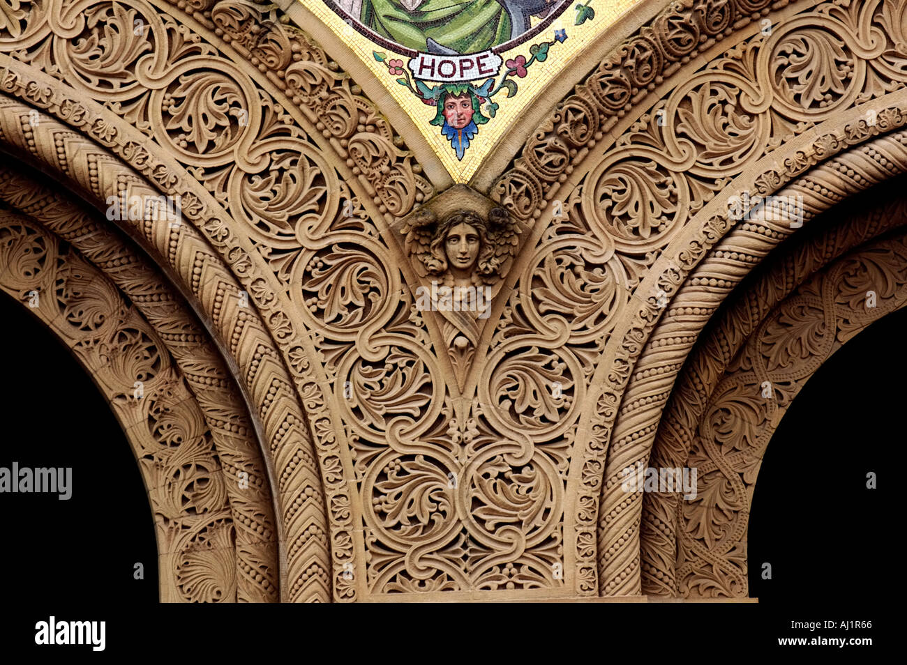 Hope architectural patterns in a church Stock Photo - Alamy