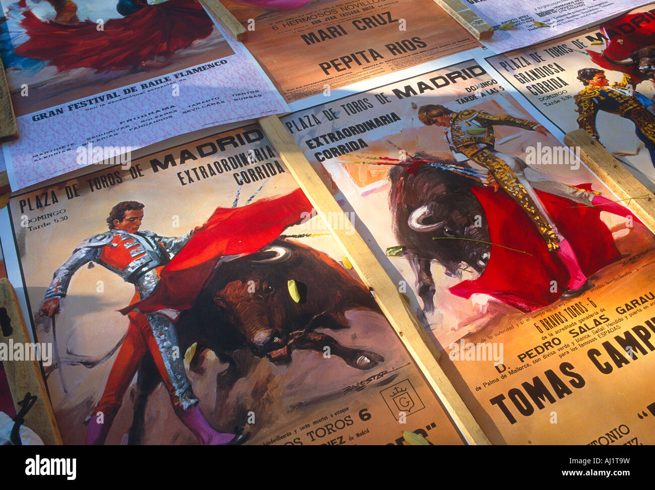 bullfighting posters spain Stock Photo - Alamy
