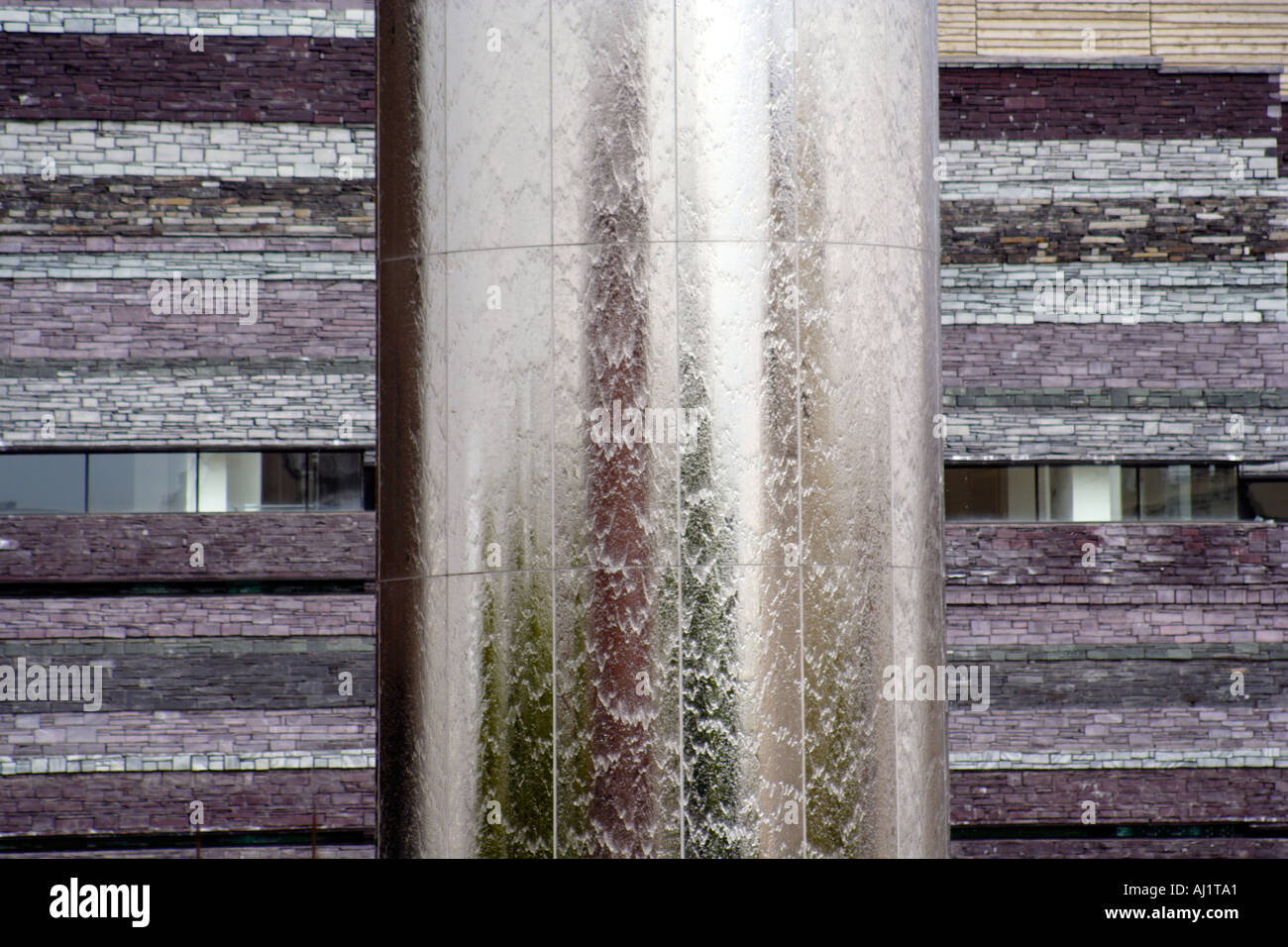 Water tower outside the Millenium Centre Cardiff Wales Great Britain ...