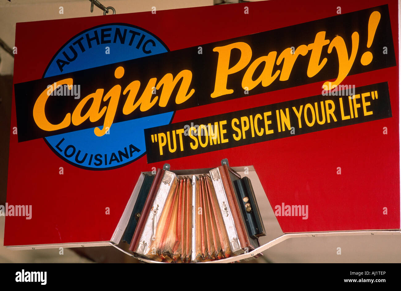 cajun party sign Stock Photo - Alamy
