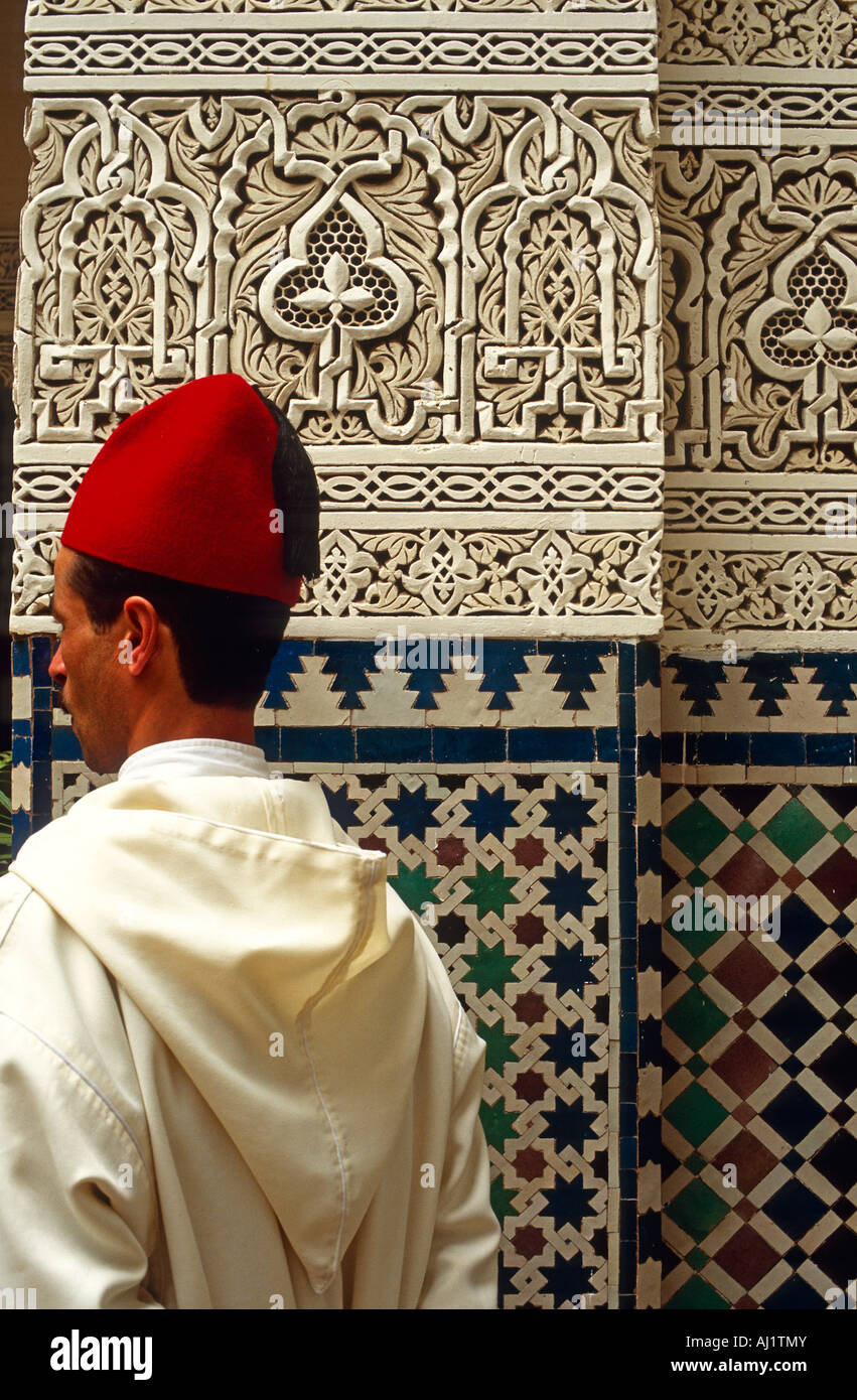 morocco man traditional pattern Stock Photo - Alamy