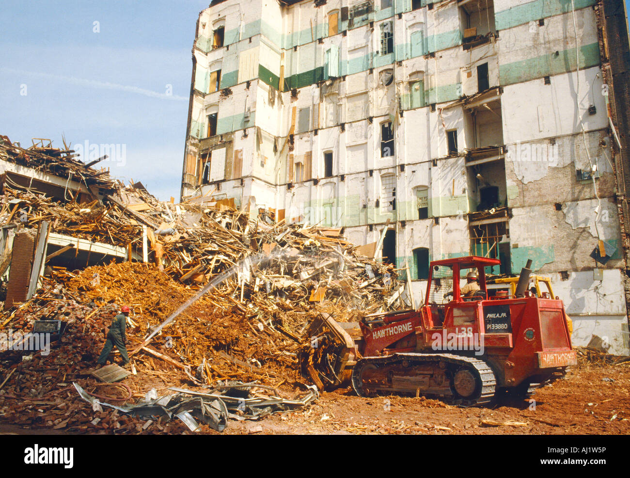 building site demolition truck Stock Photo - Alamy