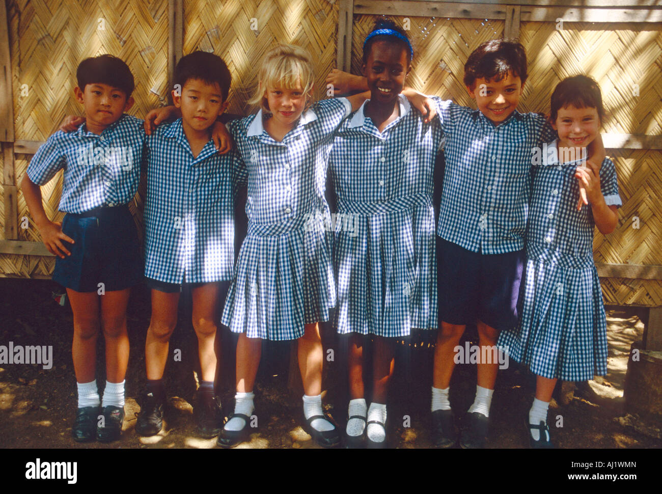 schoolchildren in uniform Stock Photo - Alamy