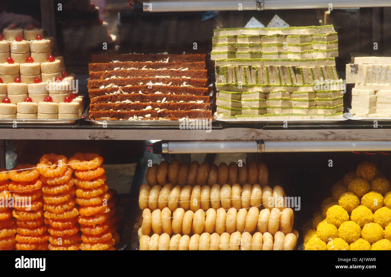 India sweets on display Stock Photo - Alamy