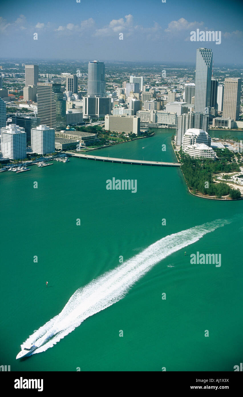 aerial view luxury waterfront miami residential real estate Stock Photo ...