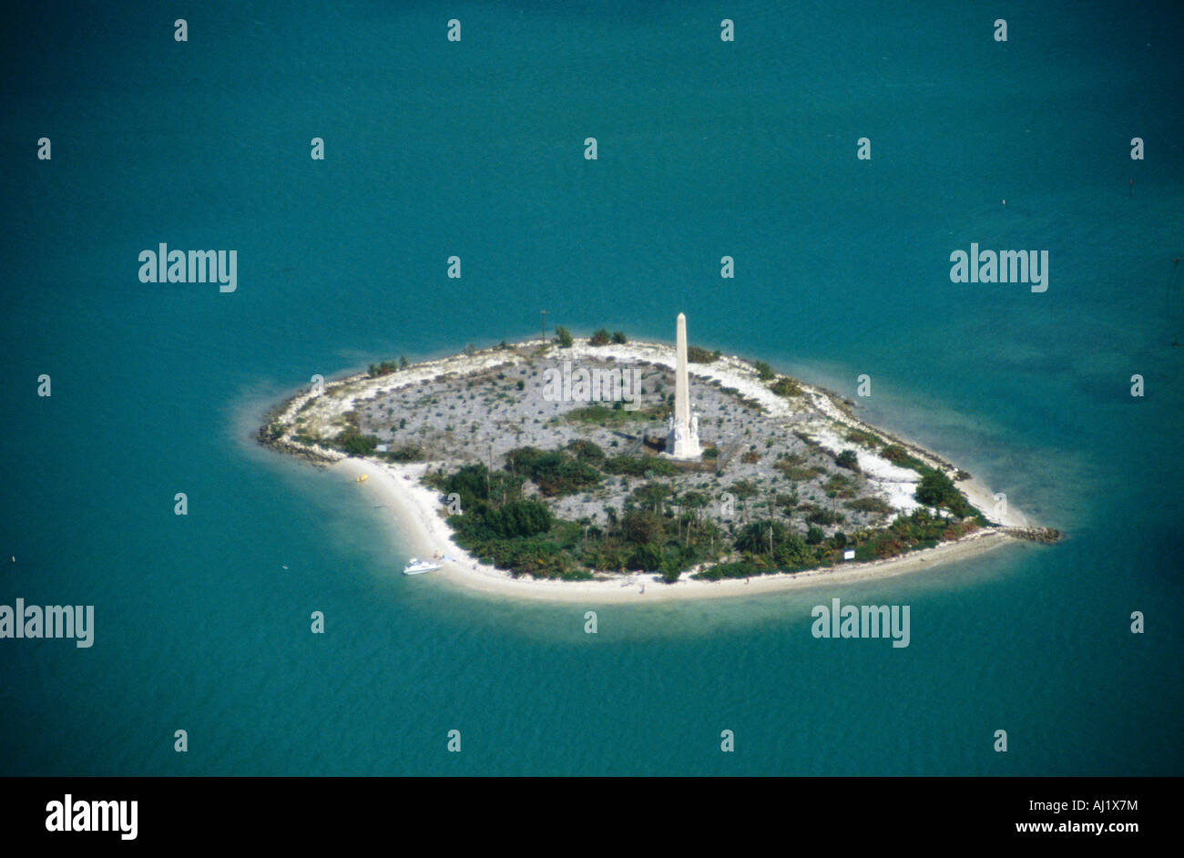 aerial view miami island offshore Stock Photo - Alamy