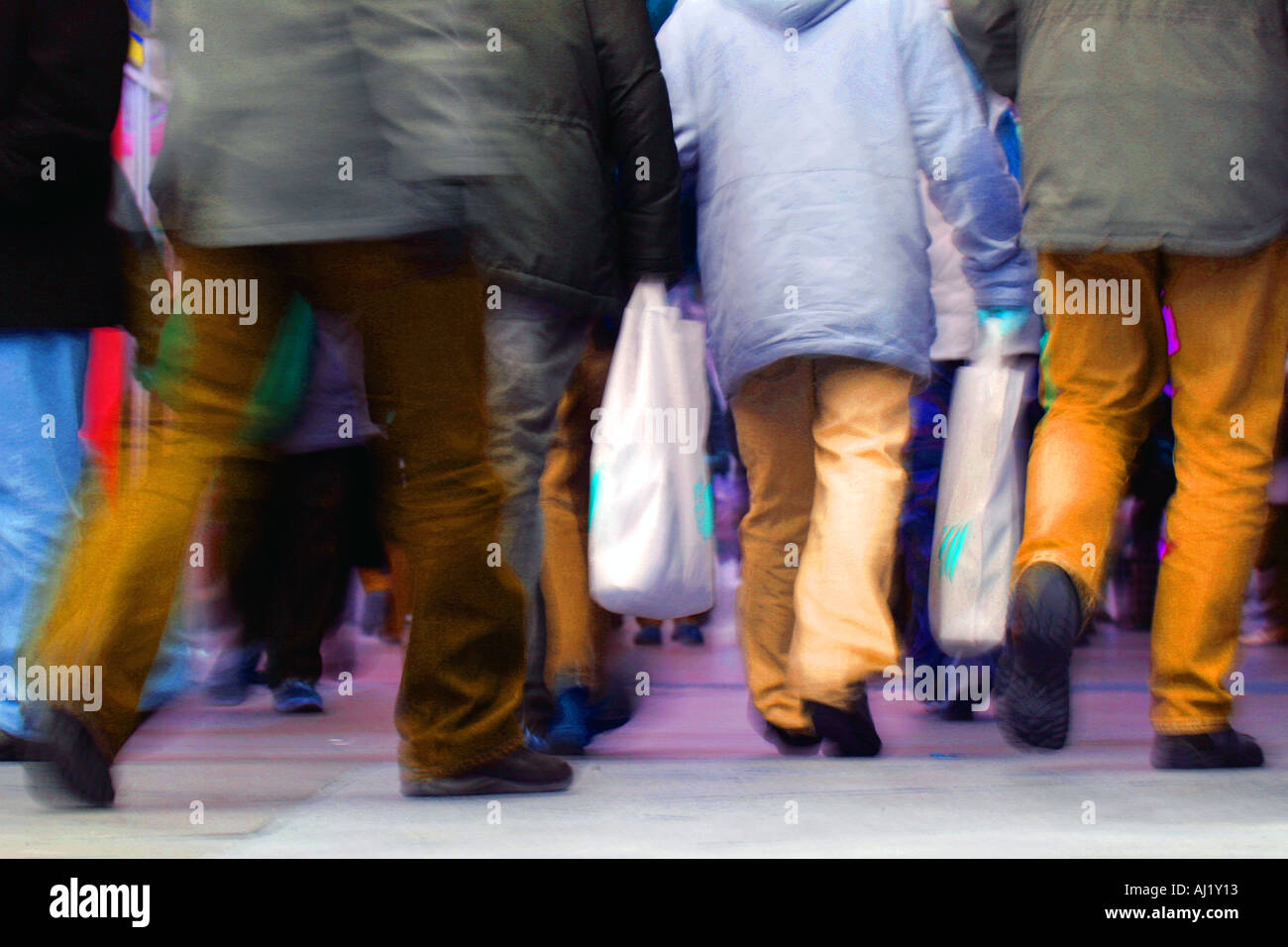 People in a shopping street in Essen in Germany Stock Photo - Alamy