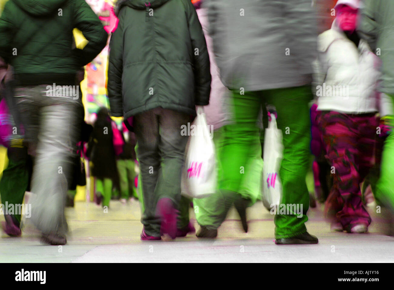 People in a shopping street in Essen in Germany Stock Photo - Alamy