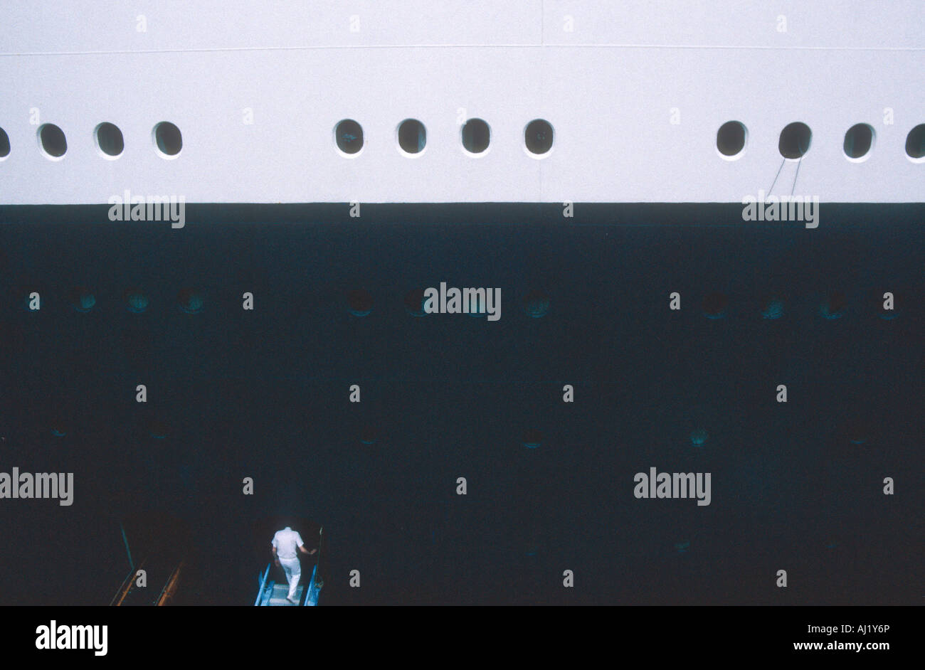 man boarding ship Stock Photo - Alamy