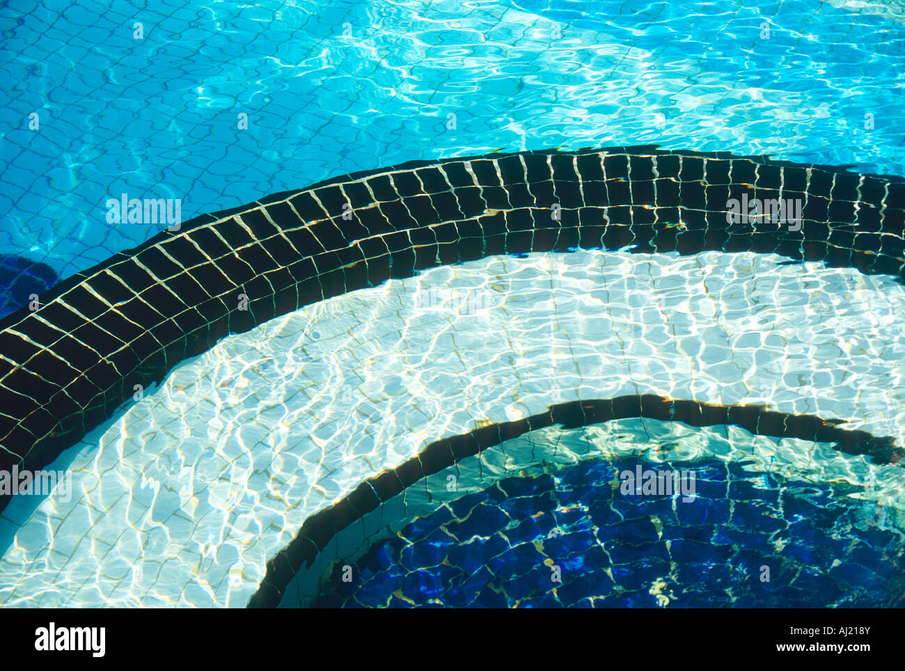 swimming pool with water and reflections Stock Photo - Alamy