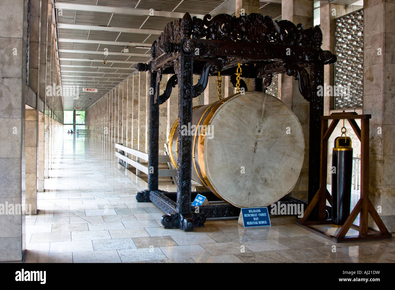 Massive Drum used for Call to Prayer Istiqlal Mosque Jakarta Java ...