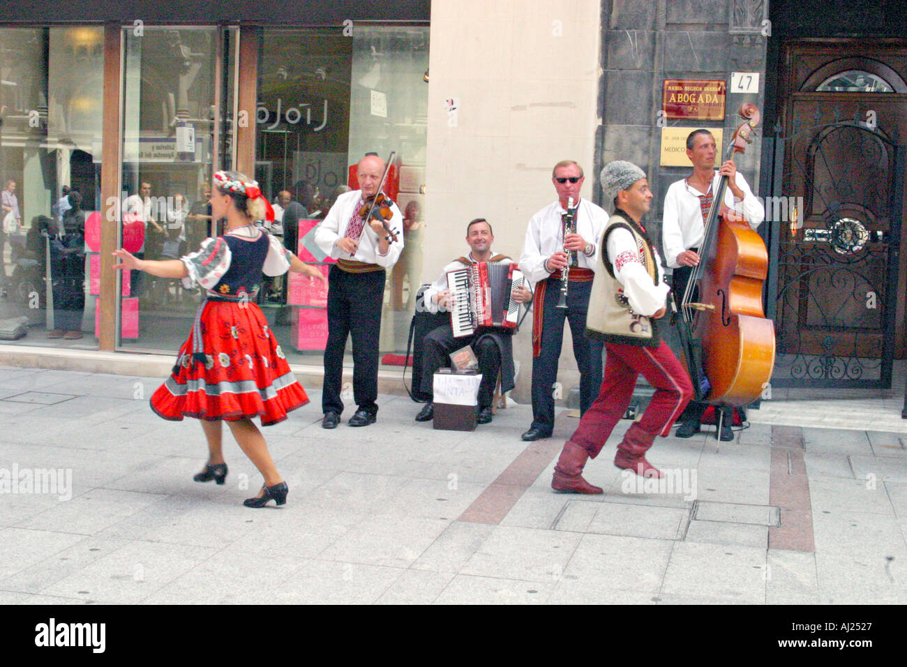 Russian street performers in Spain Stock Photo - Alamy