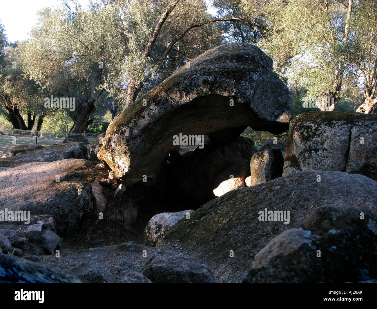 ancient stone formation in Filitosa Corsica Stock Photo - Alamy
