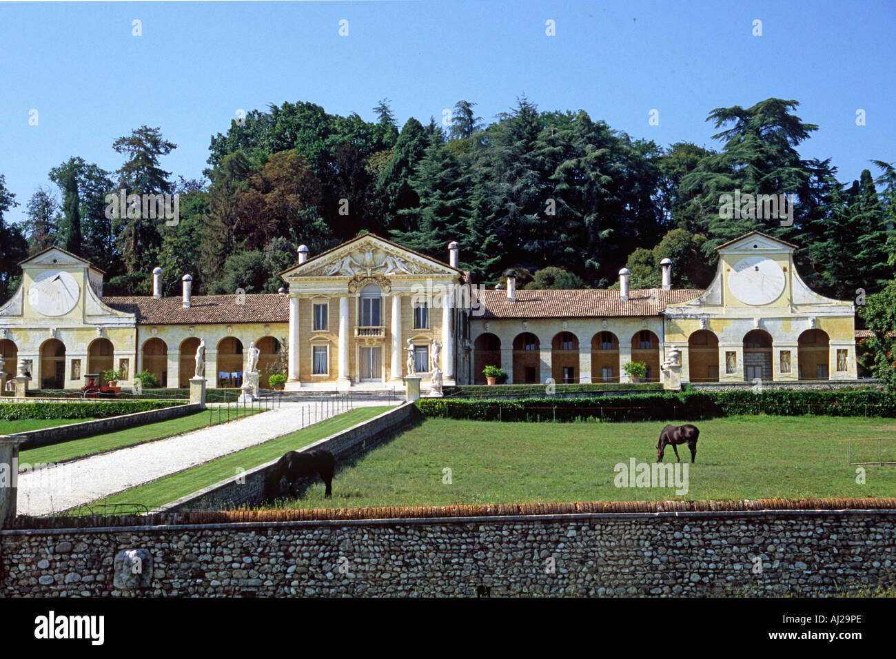 Villa Barbaro designed by Andrea Palladio Maser Veneto region of Italy ...