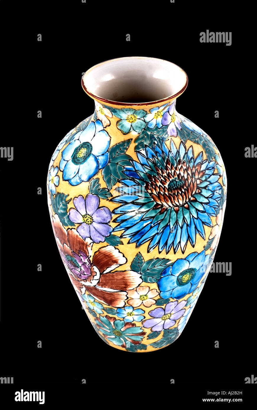 Beautiful floral vase with sunny theme and vibrant colors Stock Photo ...