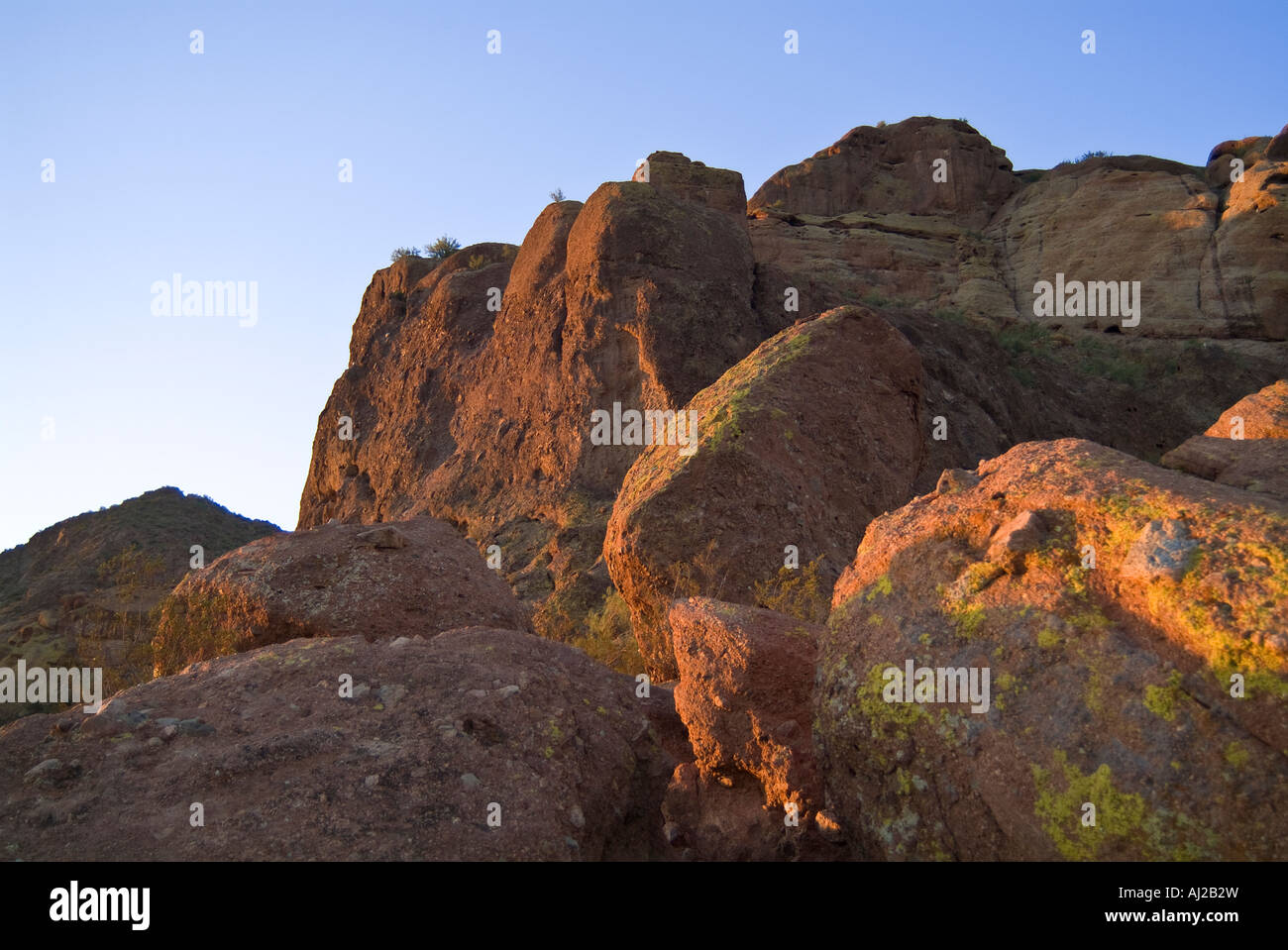 Rocks, Boulders On Mountain, Camelback Phoenix Arizona, USA Stock Photo ...