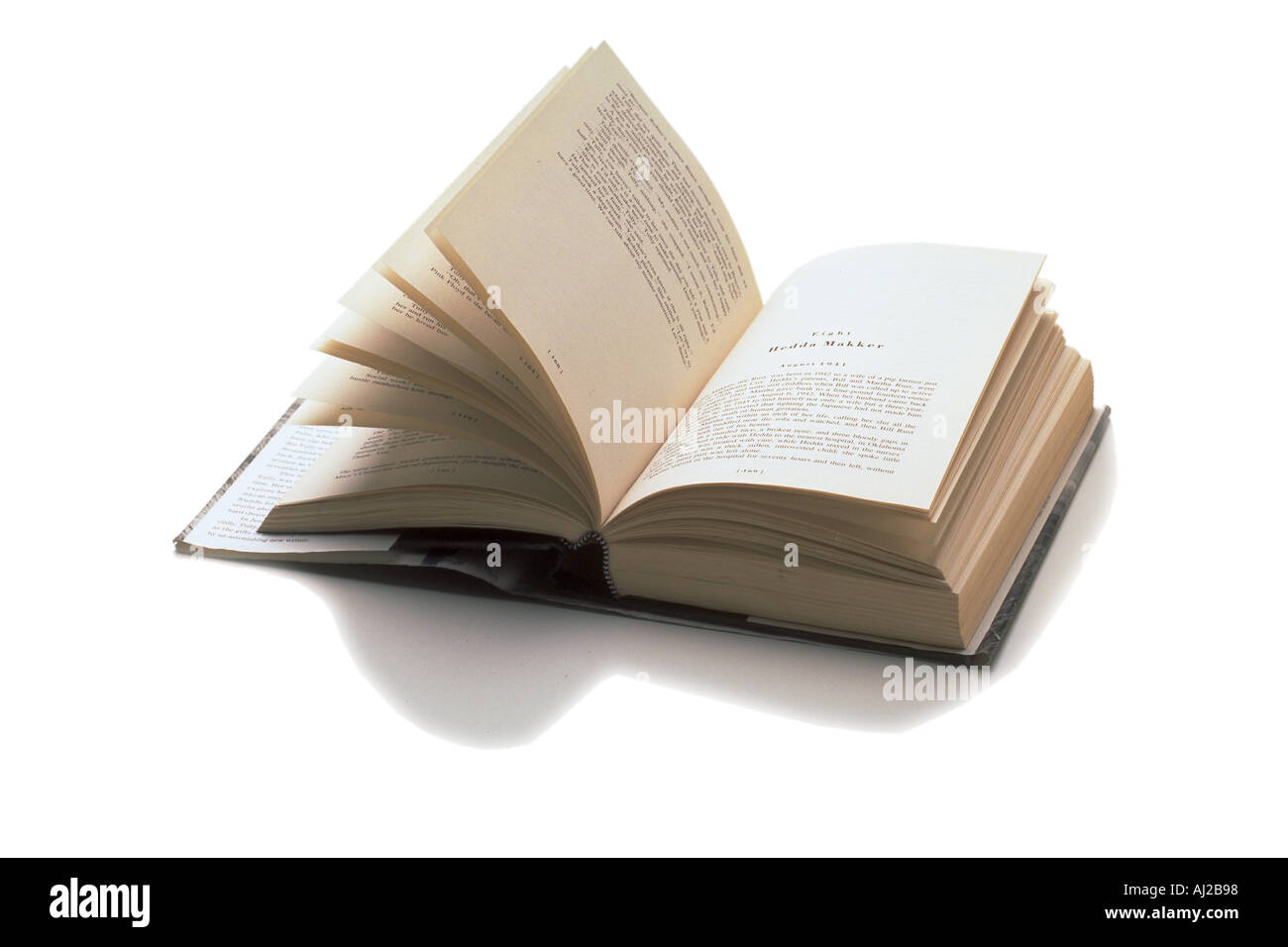 Open Book Lying Stock Photo - Alamy