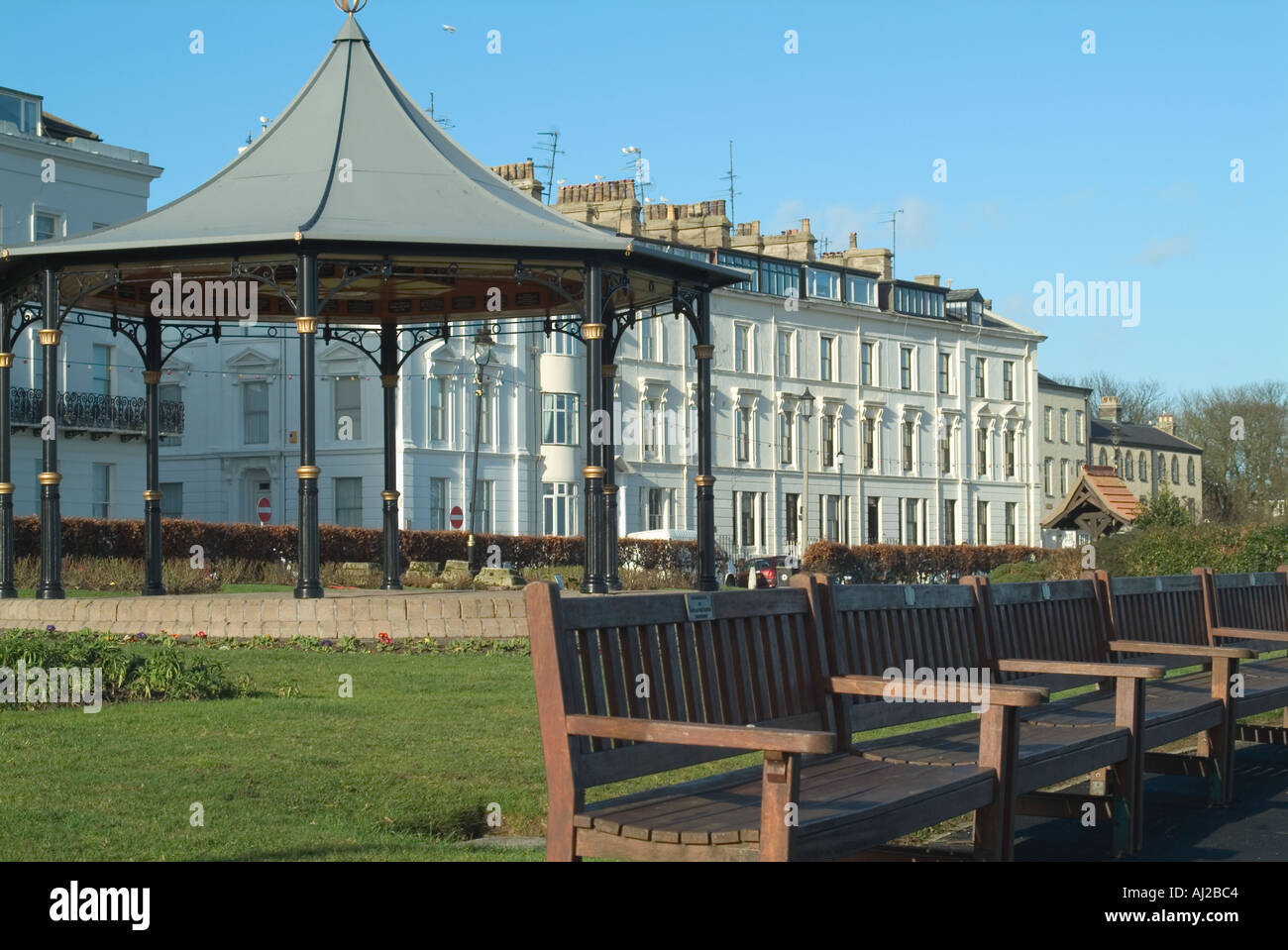 bandstand at filey north yorkshire victorian seaside town north ...