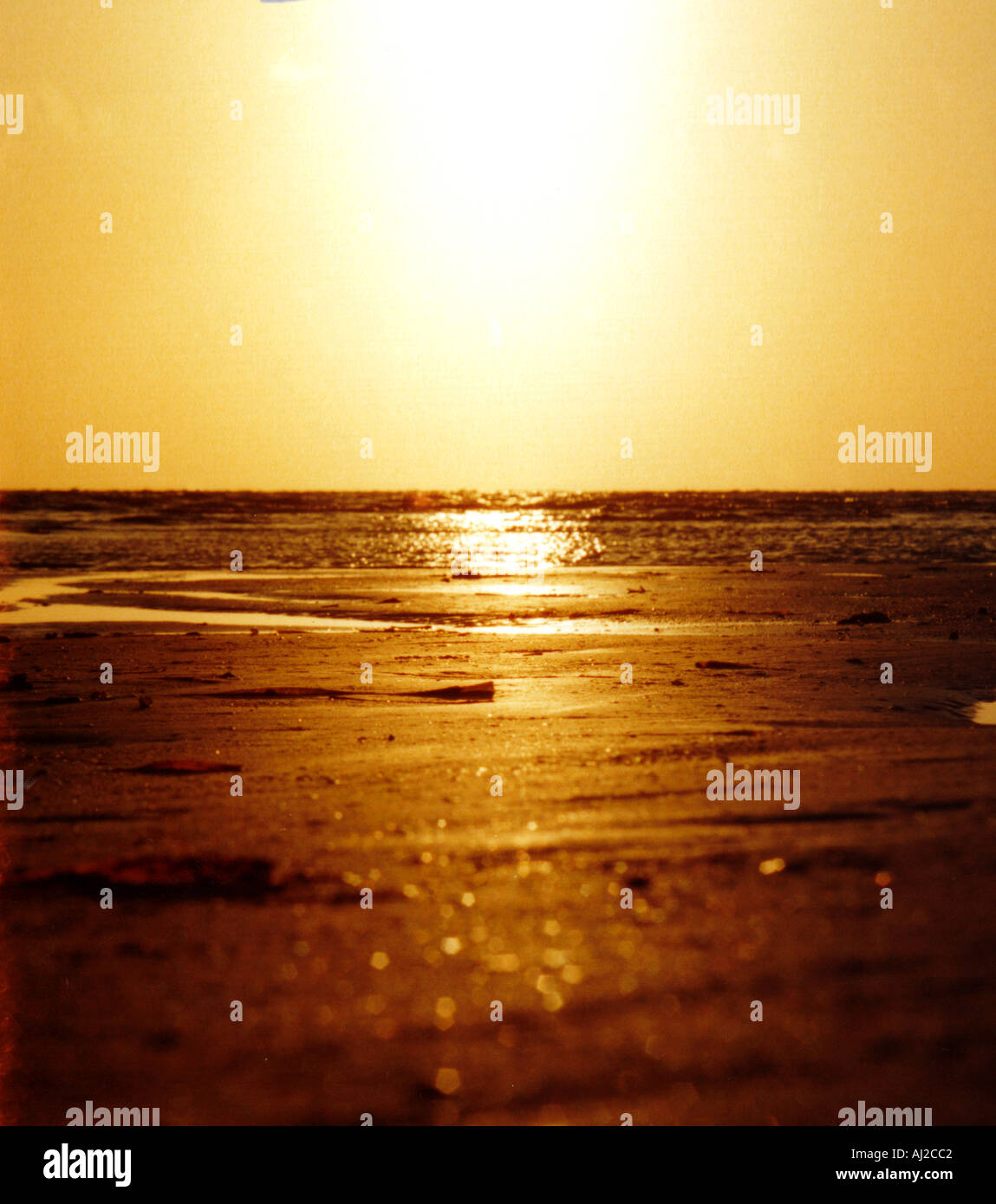 a sunset captured by the sea in south beach miami florida usa Stock ...
