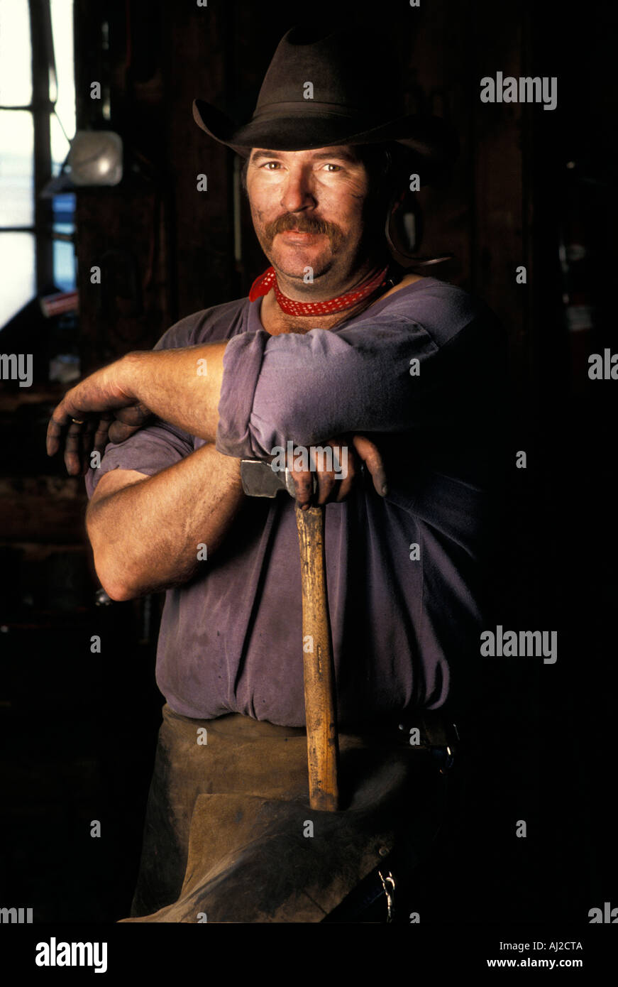 Canada British Columbia MR Michael McGuinness works in blacksmith s ...