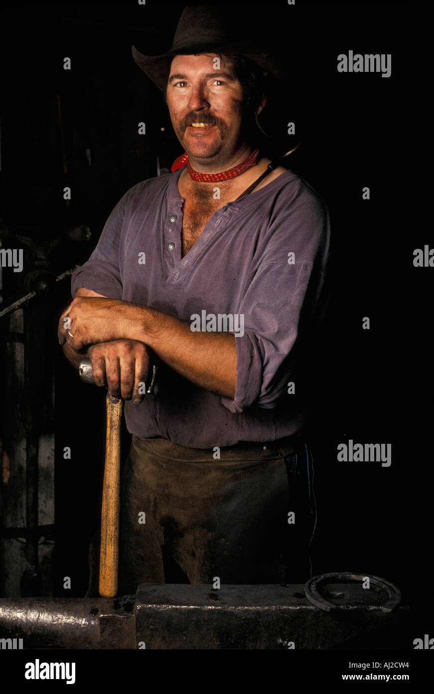 Canada British Columbia MR Michael McGuinness works in blacksmith s ...