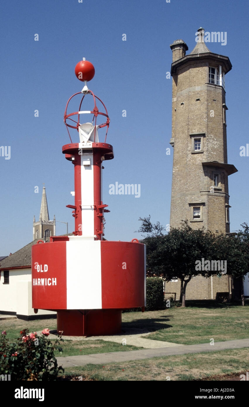 Old Harwich marker buoy placed beside the redundant brick built high ...