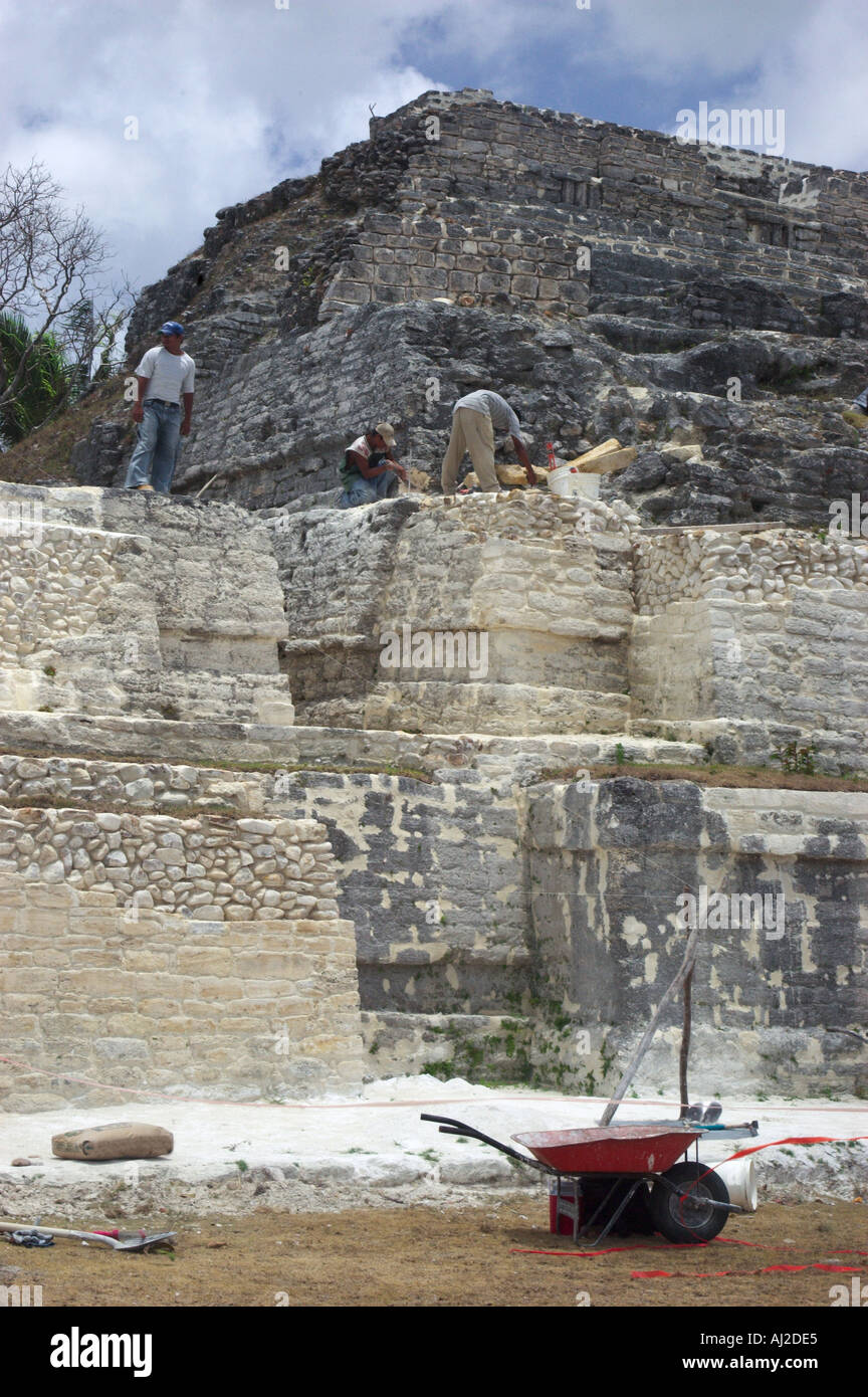 Altun Ha Rock Stone Water Mayan ruins Belize 200 BC 550 AD Stock Photo ...