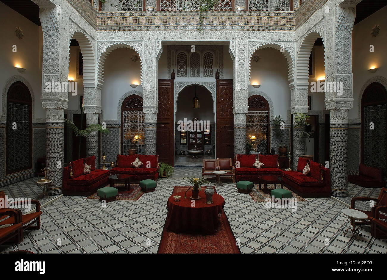 Morocco, Fez, the Medina, Riad Fes Stock Photo - Alamy
