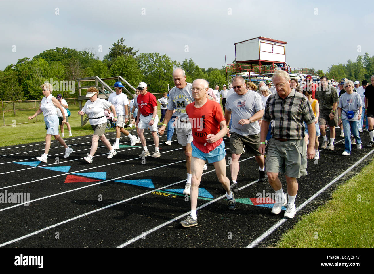 Seniors Participate in Olympic Sports Games Stock Photo - Alamy