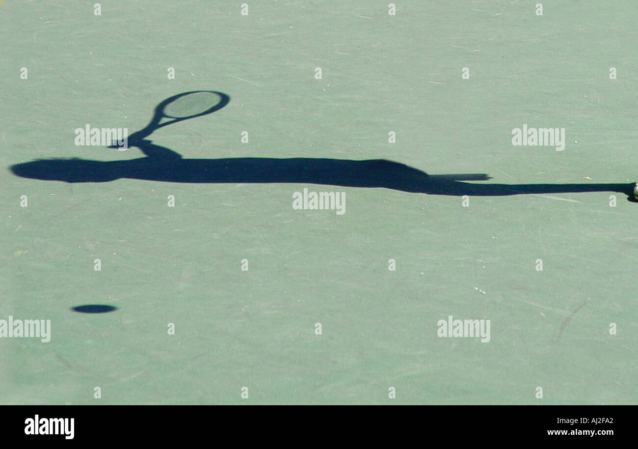 Tennis Player Shadow On Court High Resolution Stock Photography and ...