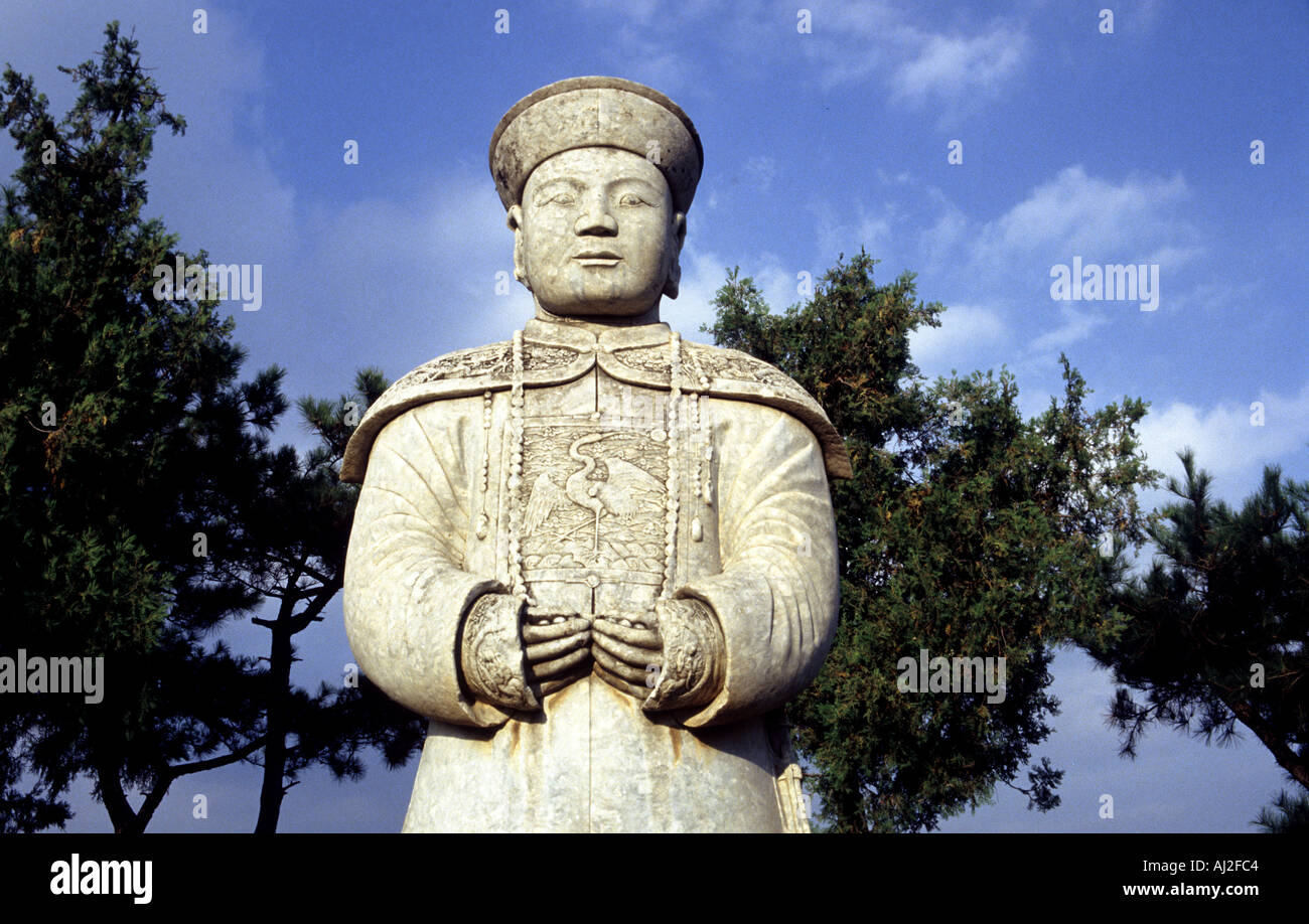 Statue At The Eastern Qing Tombs In Hebei Province In China Stock Photo ...
