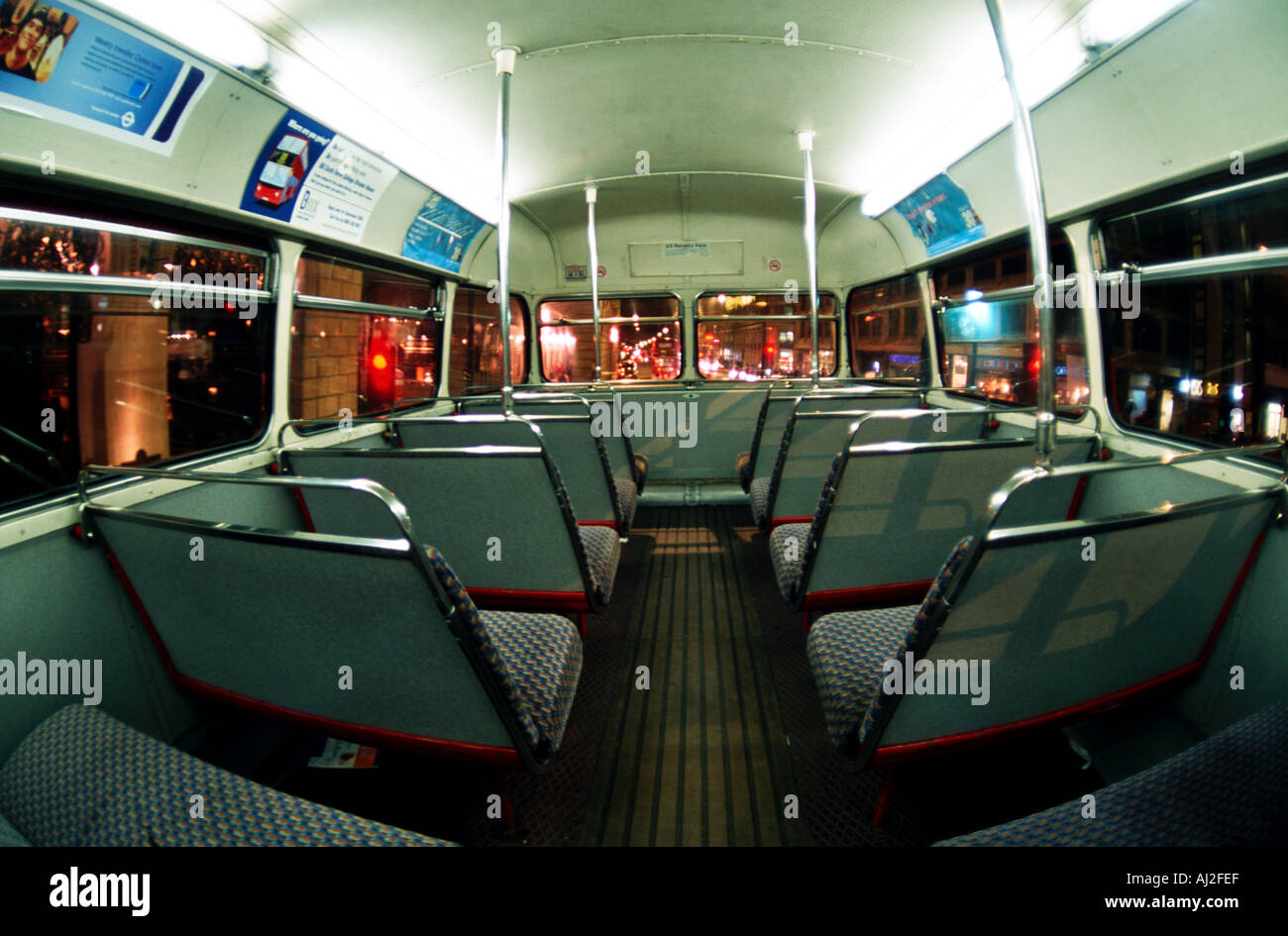 fisheye view inside a bus Stock Photo - Alamy