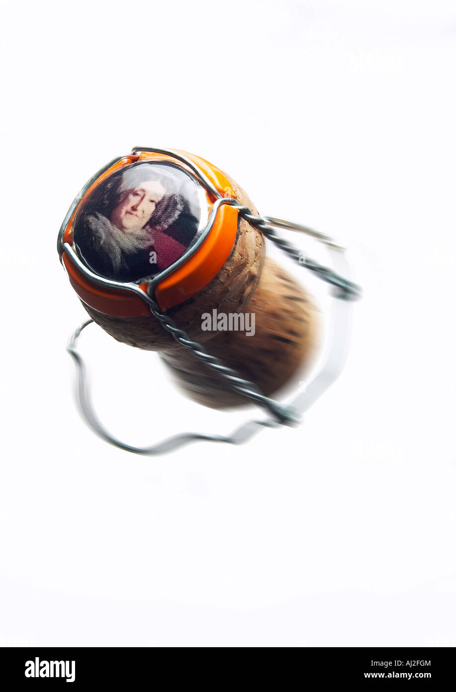 Flying champagne cork Stock Photo - Alamy