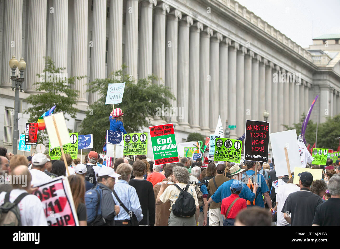 Washington DC antiwar protest September 24 2005 against Bush ...