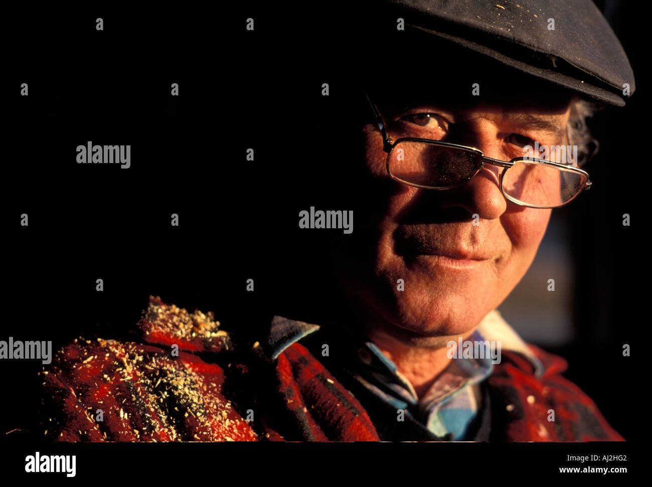 Canada Quebec MR Albert Martel works at small family sawmill in town of ...