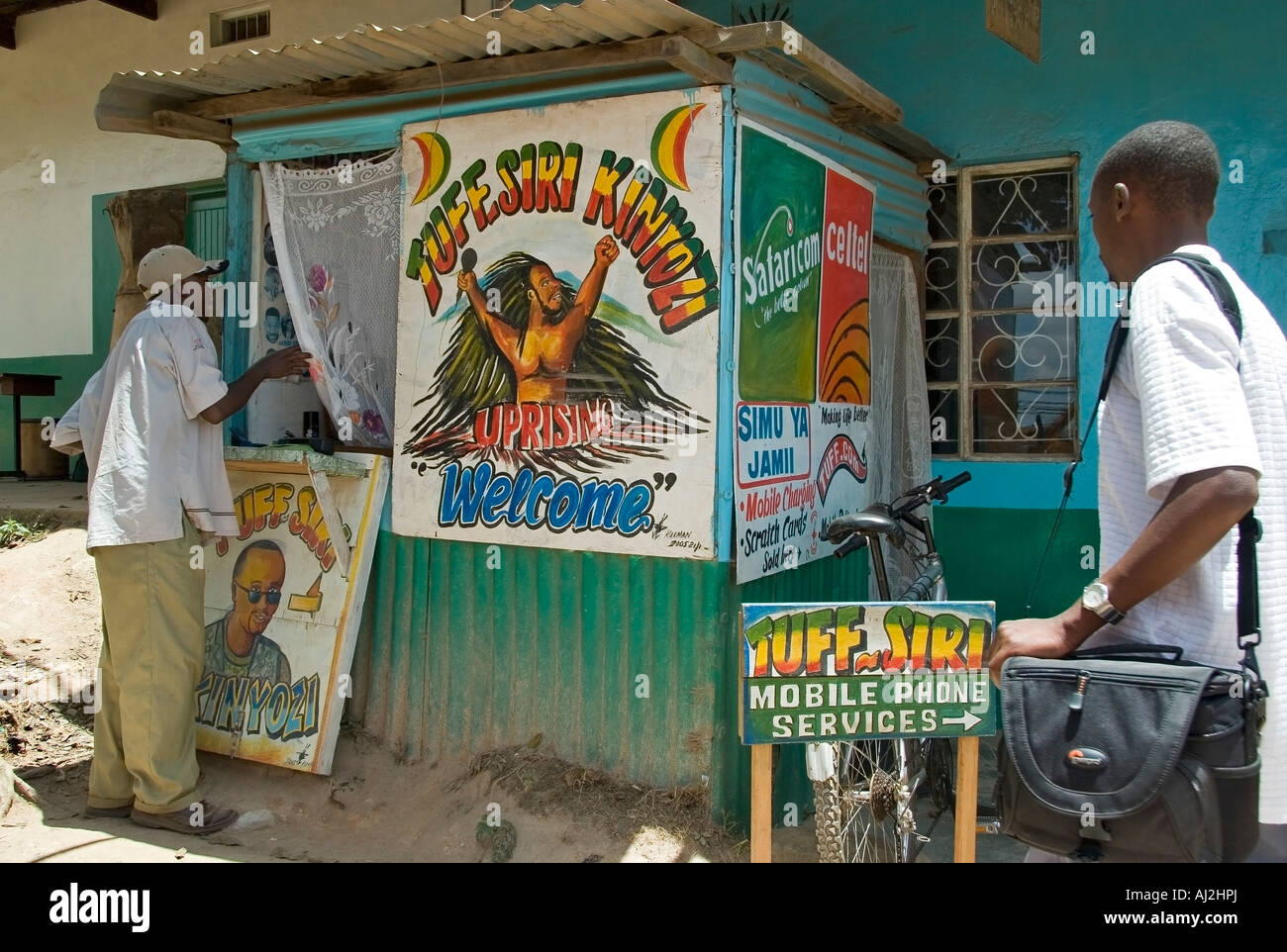 Barber's shop at Nunguni, Kenya Stock Photo - Alamy