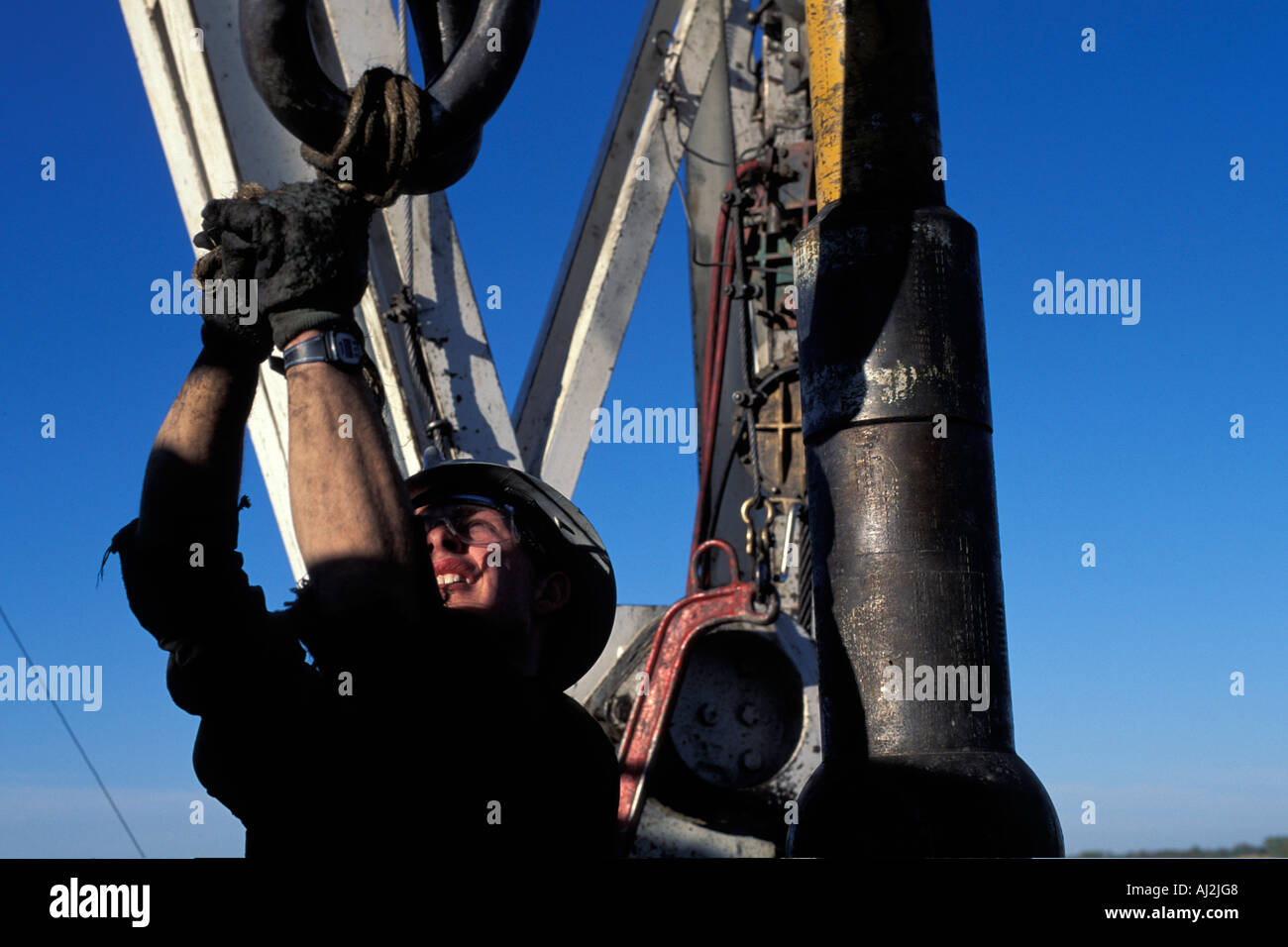 Canada Alberta MR Steve Breum works on Cactus Drilling oil rig on ...