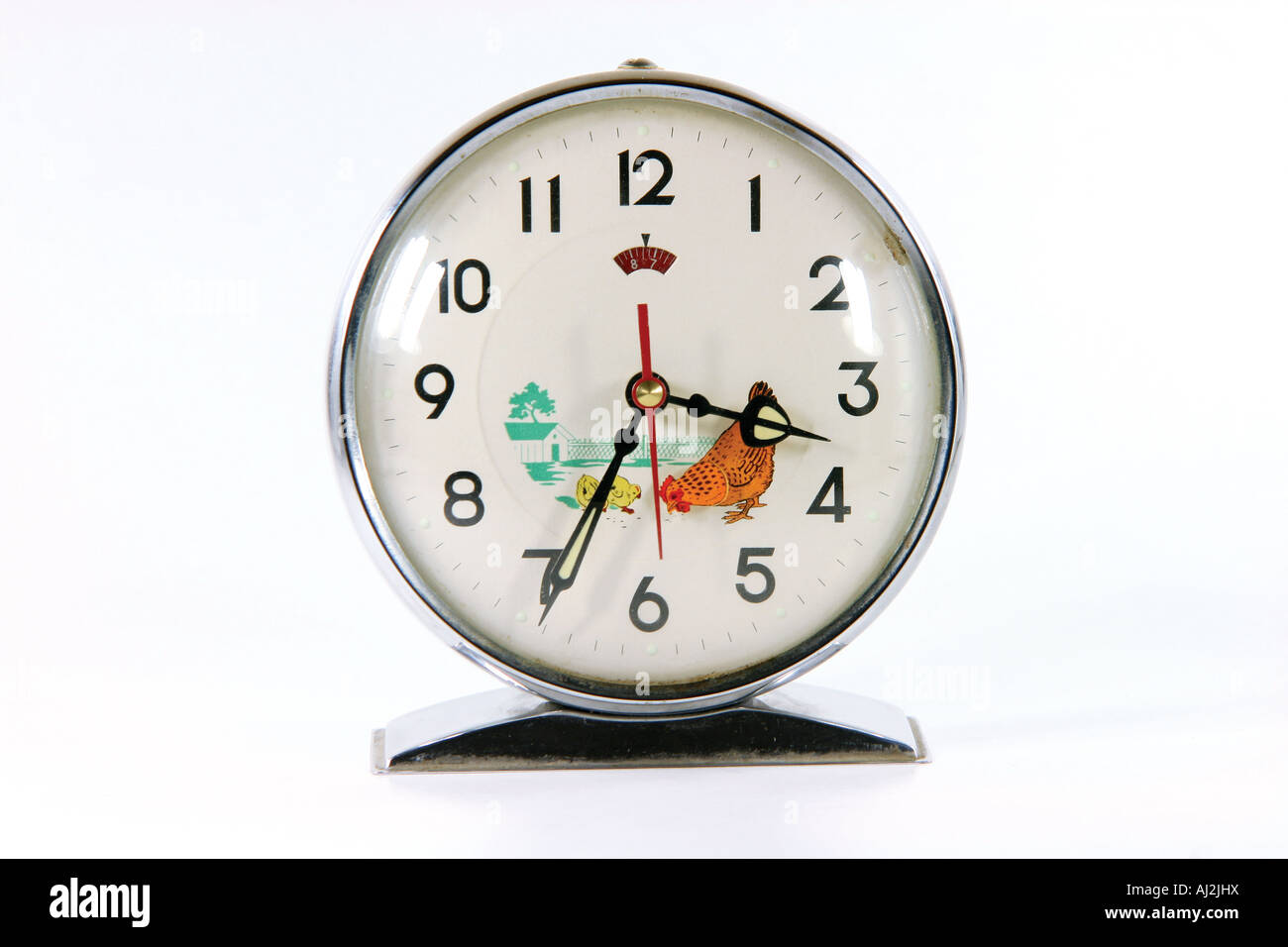 objects time tools retro alarm clock isolated in white Stock Photo - Alamy