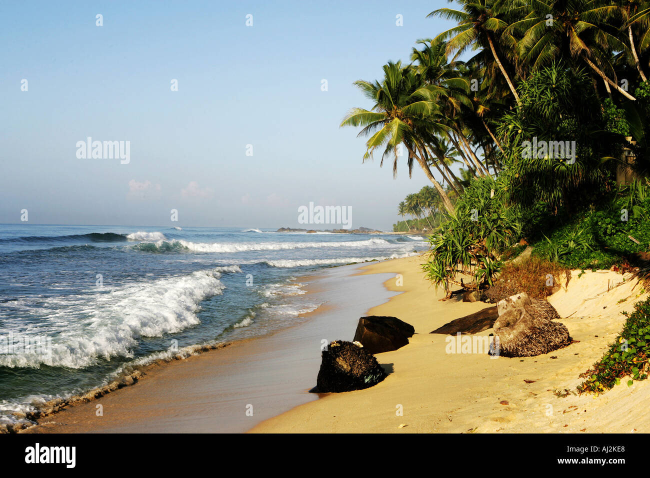 Beach of Talpe in Sri Lanka Stock Photo - Alamy