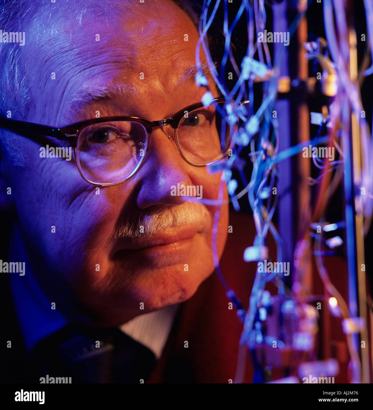 USA Oregon Eugene MR Physics professor Russell Donnelly works in ...
