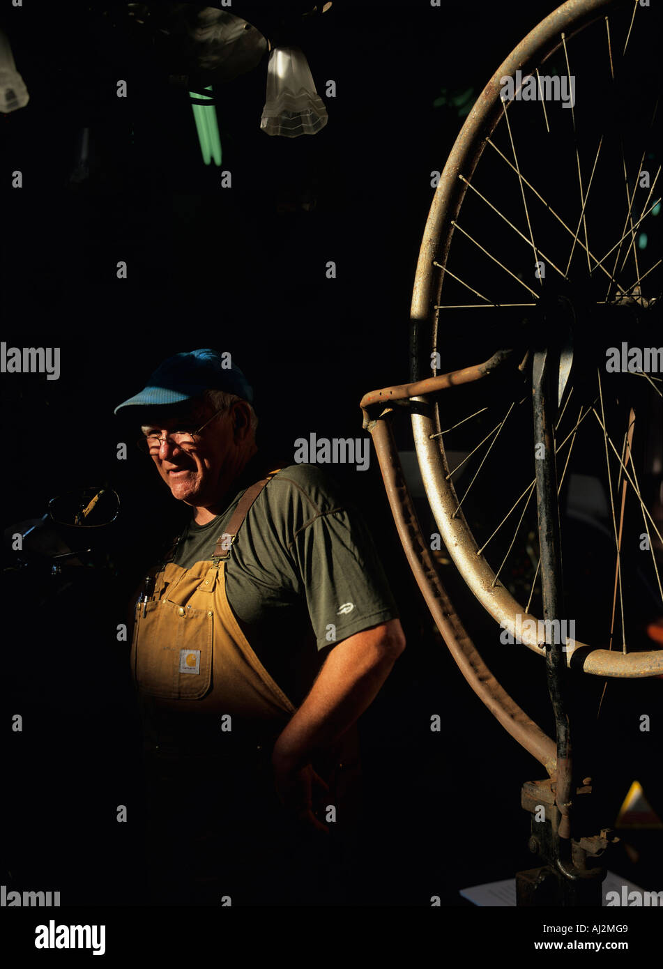 USA Washington Tacoma Portrait of Dave Ray working inside Sanford and ...