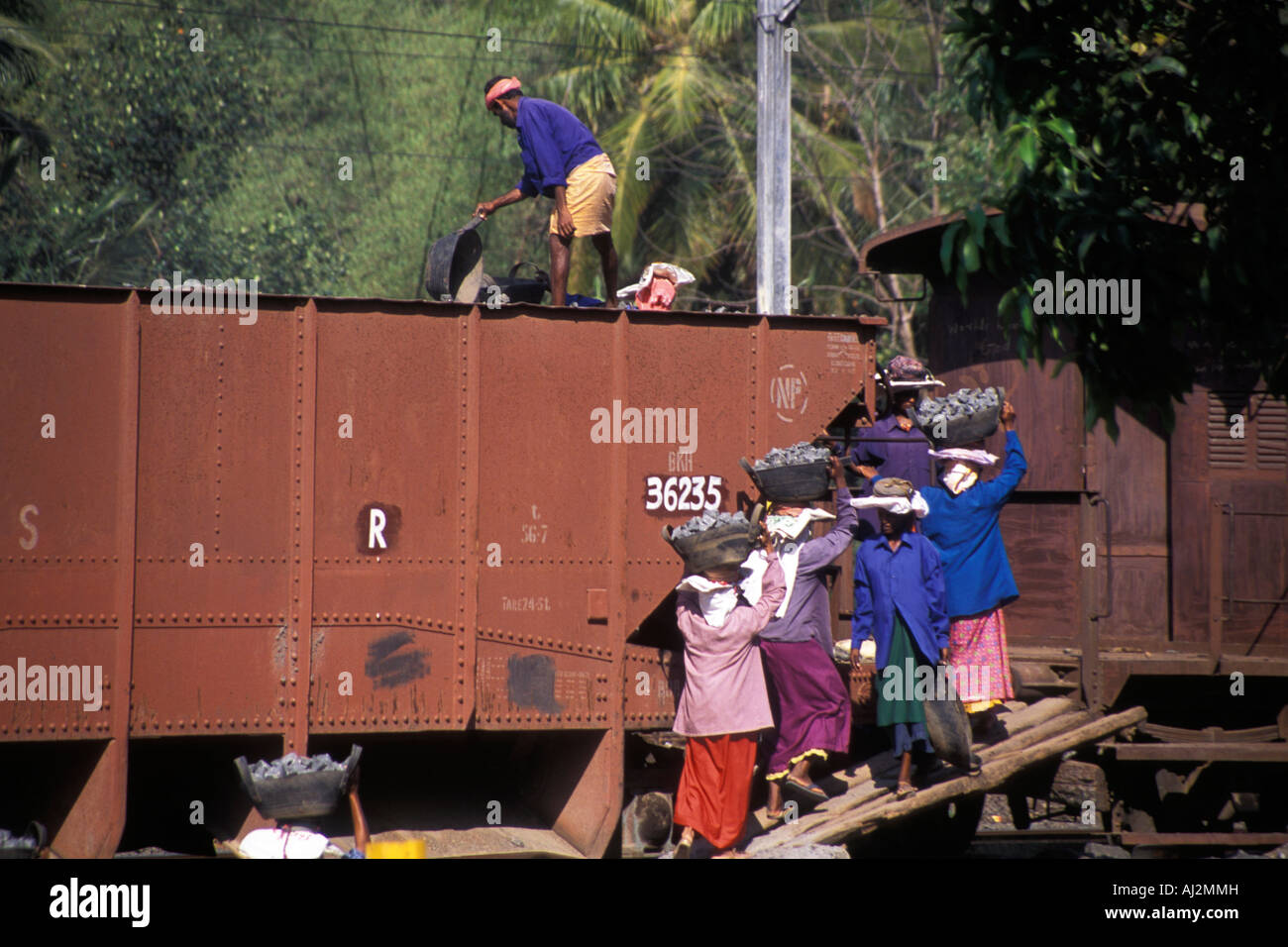 South India Kerela Village Life Women Carrying Stones Stock Photo - Alamy