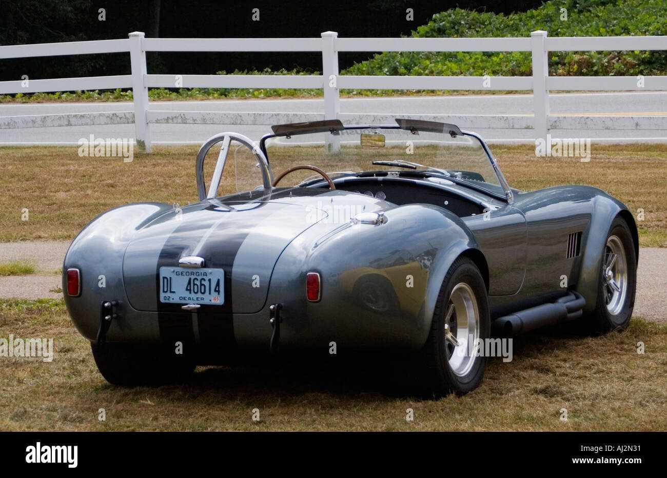 Dark Blue Shelby Cobra Convertible sportscar Stock Photo - Alamy