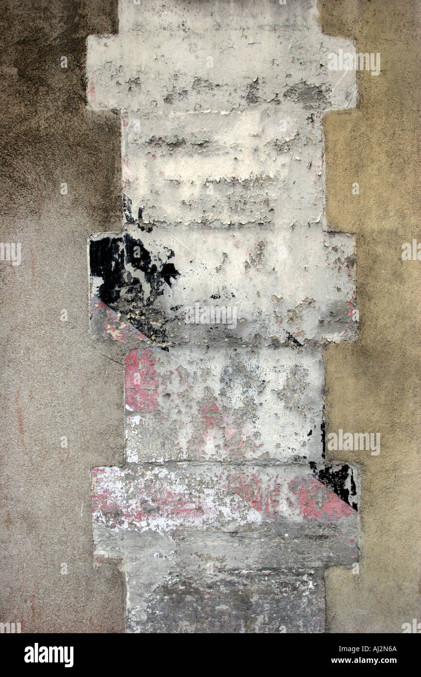 Paris France Remaining painting of a brick wall Stock Photo - Alamy