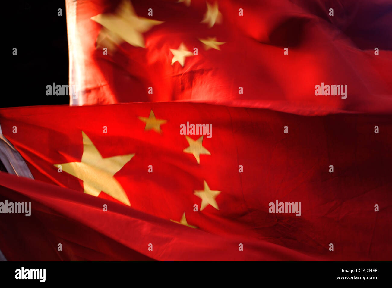 Chinese people wave flags hi-res stock photography and images - Alamy
