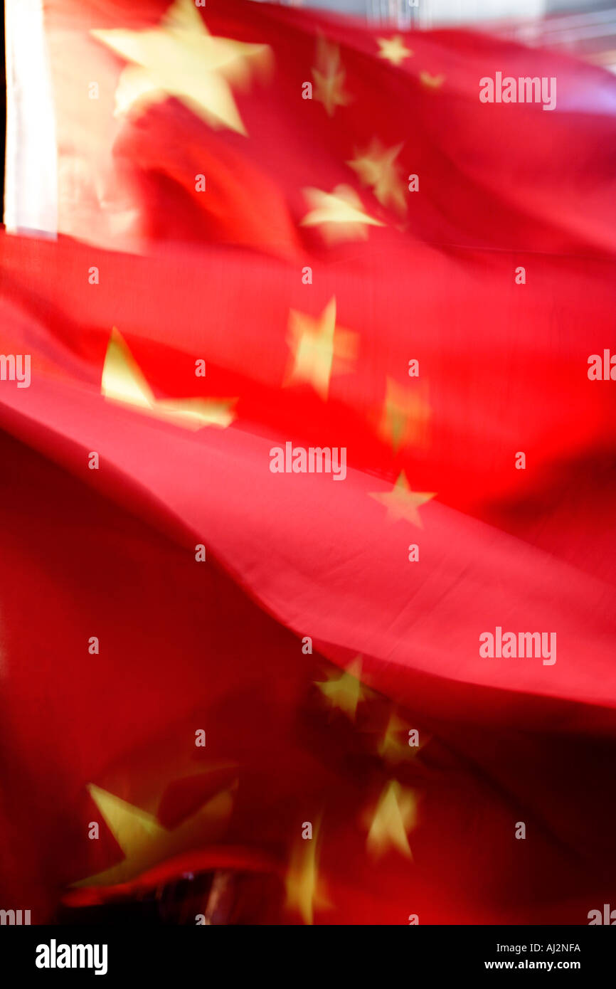 Chinese people wave flags hi-res stock photography and images - Alamy