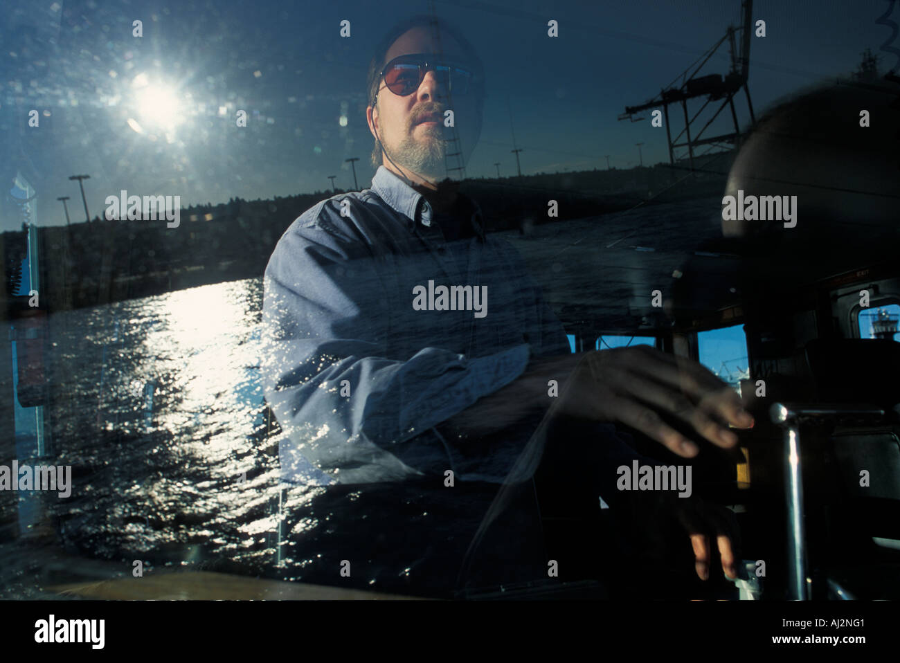 USA Washington Seattle MR Perry Overton pilots Crowley tugboat at ...