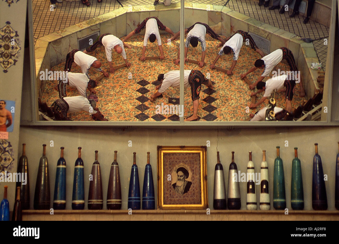 Tehran strength house typical iranian gymnastics Stock Photo - Alamy